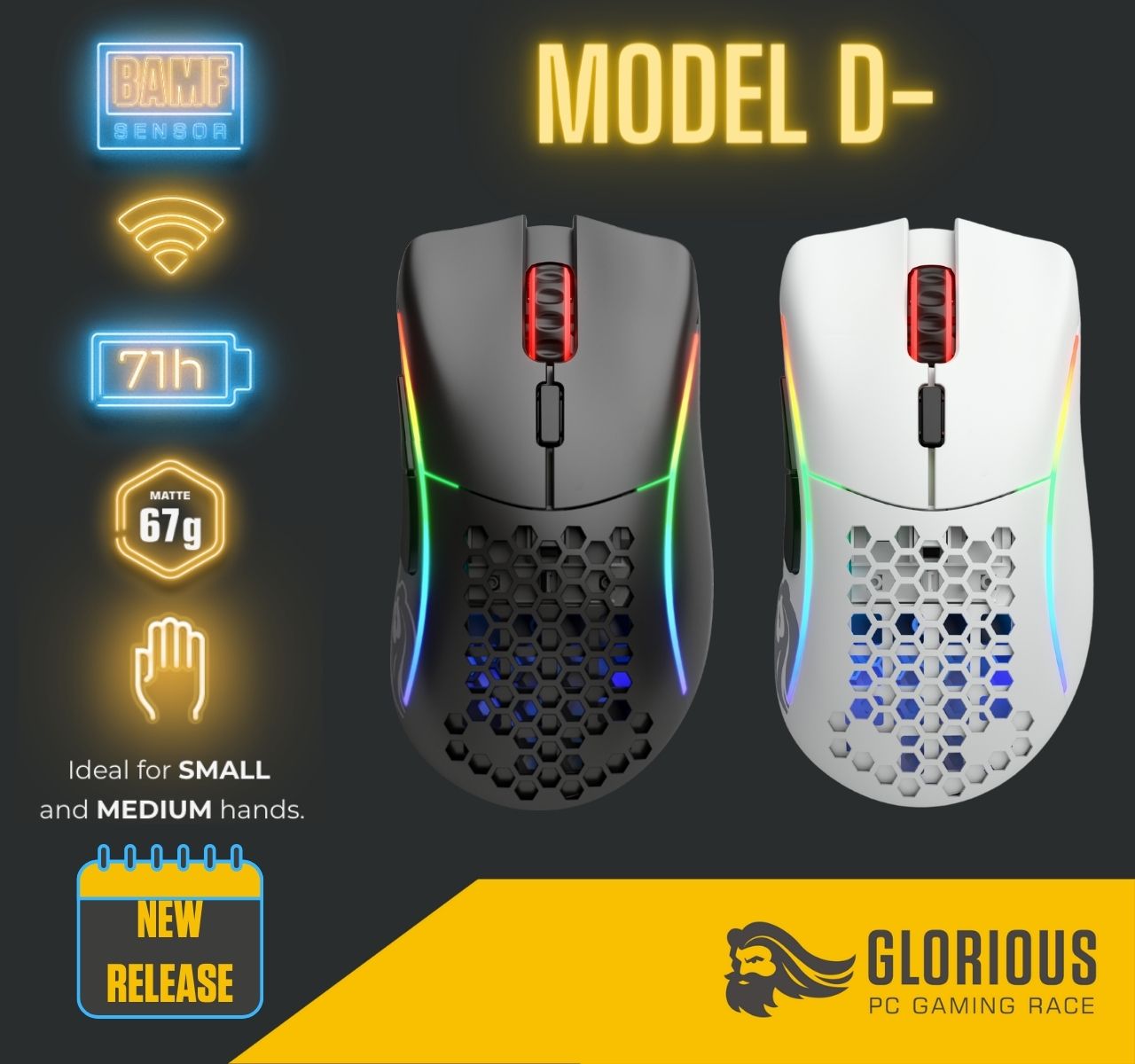 Glorious Model D- Wireless Gaming Mouse | FORTRESS