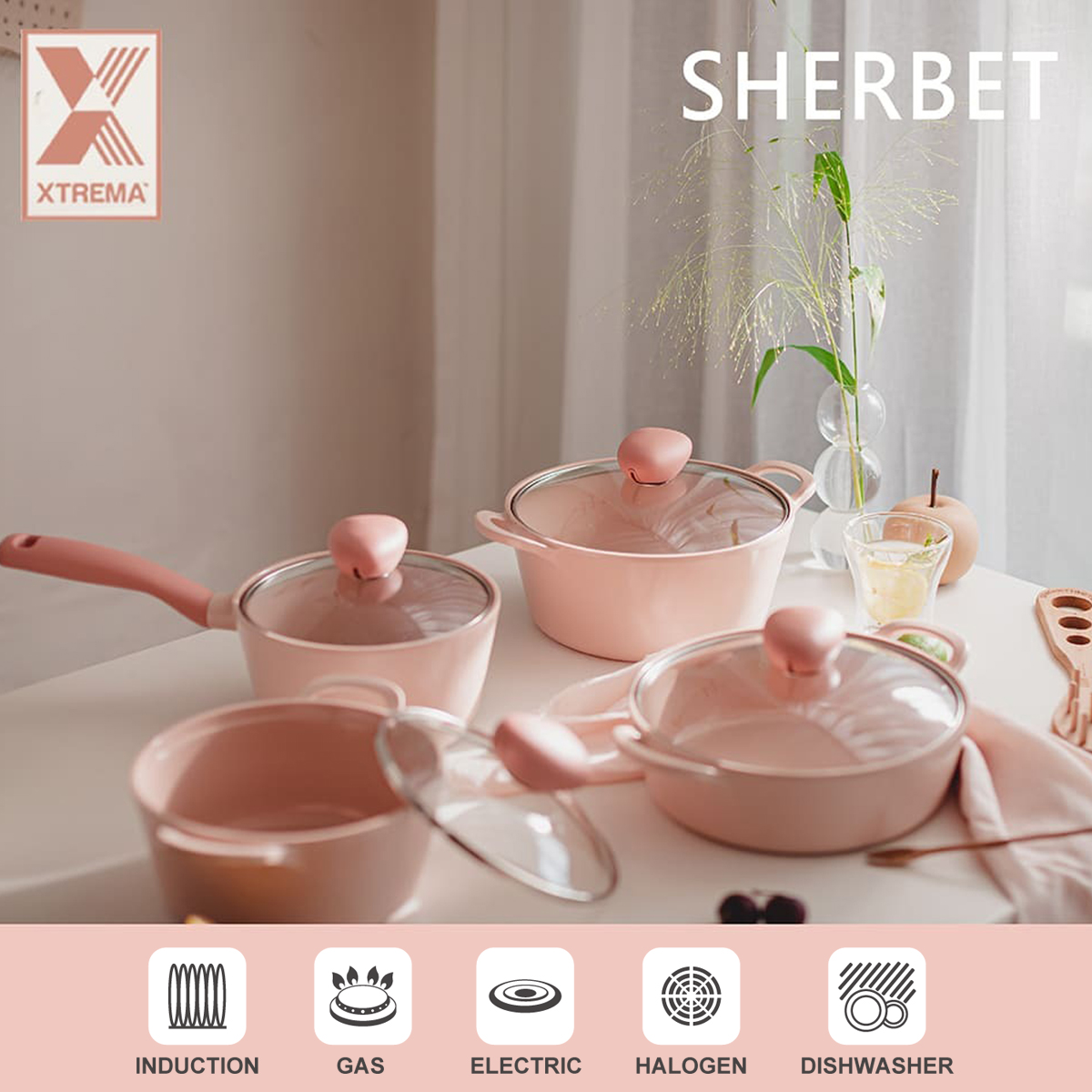 Neoflam Sherbet Die-Casted Fry pan 26cm 2.6L (IH) | FORTRESS