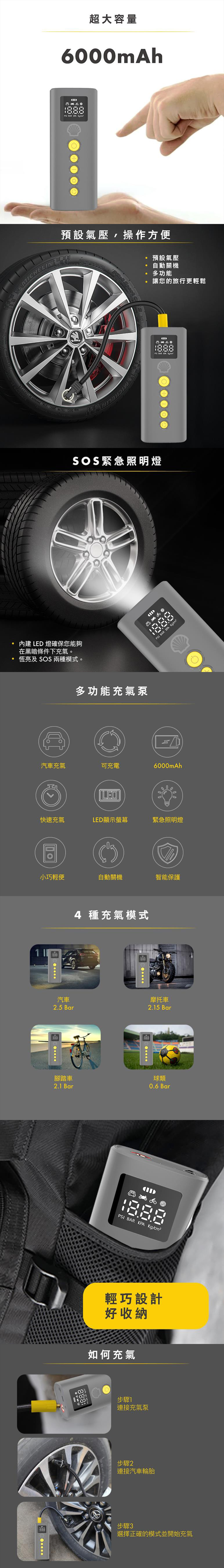 Shell Shell SL-AC014 upgraded Portable Smart Tire Inflator | FORTRESS