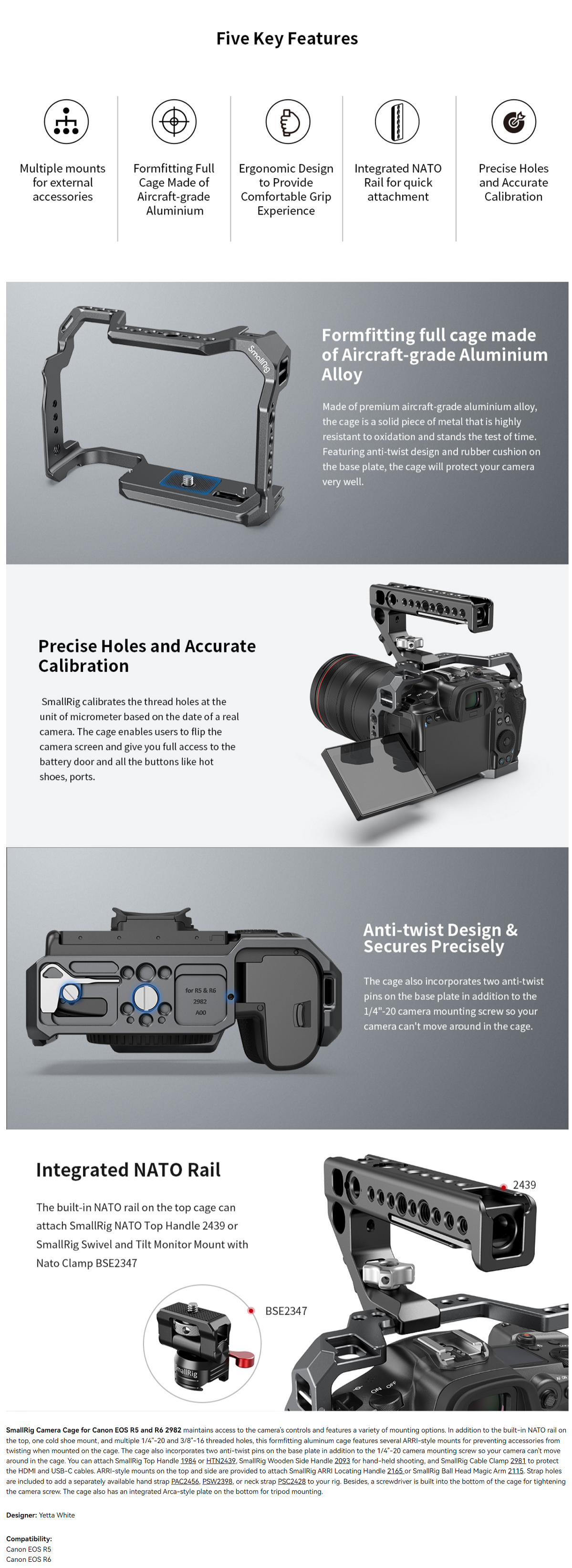 購買SmallRig SMALLRIG CAMERA CAGE FOR CANON EOS R5 AND R6 2982 | FORTRESS 豐澤