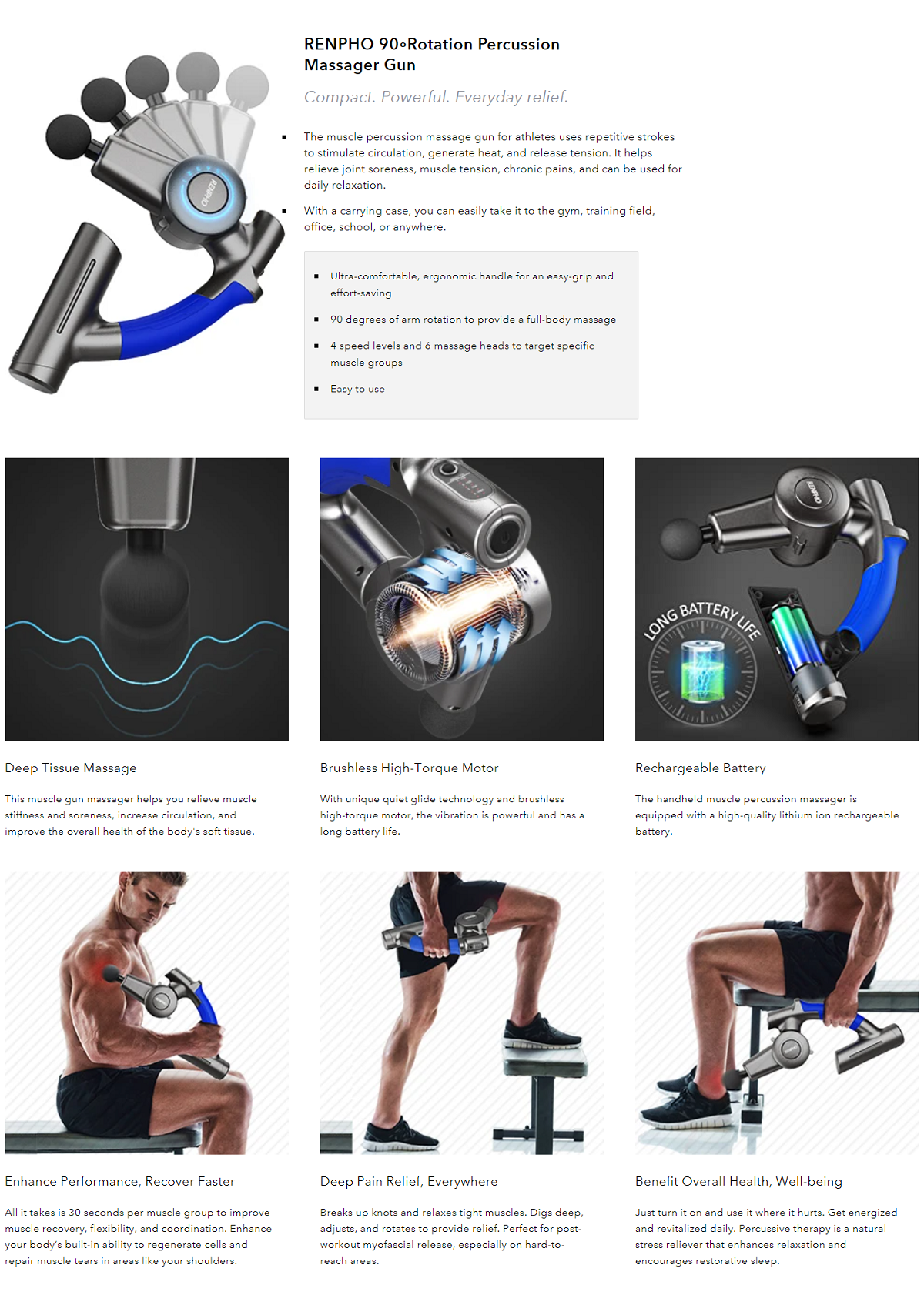 購買RENPHO R4 按摩槍 | FORTRESS 豐澤