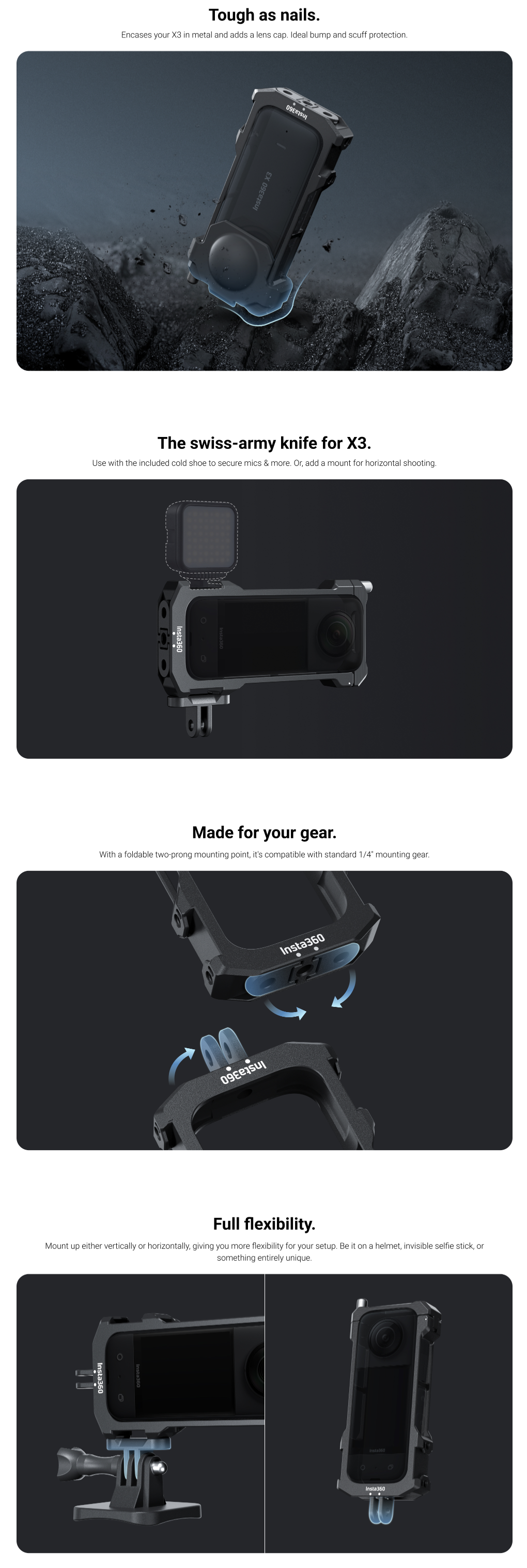 Insta360 X3 Utility Frame | FORTRESS