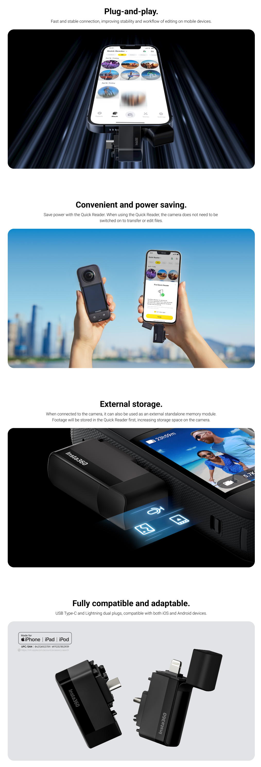 Insta360 X3 Quick Reader | FORTRESS