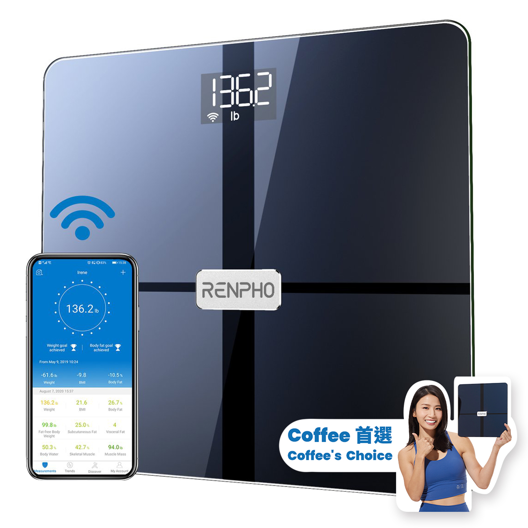 RENPHO Smart Body Fat Scale - Premium (with Wifi) | Fortress
