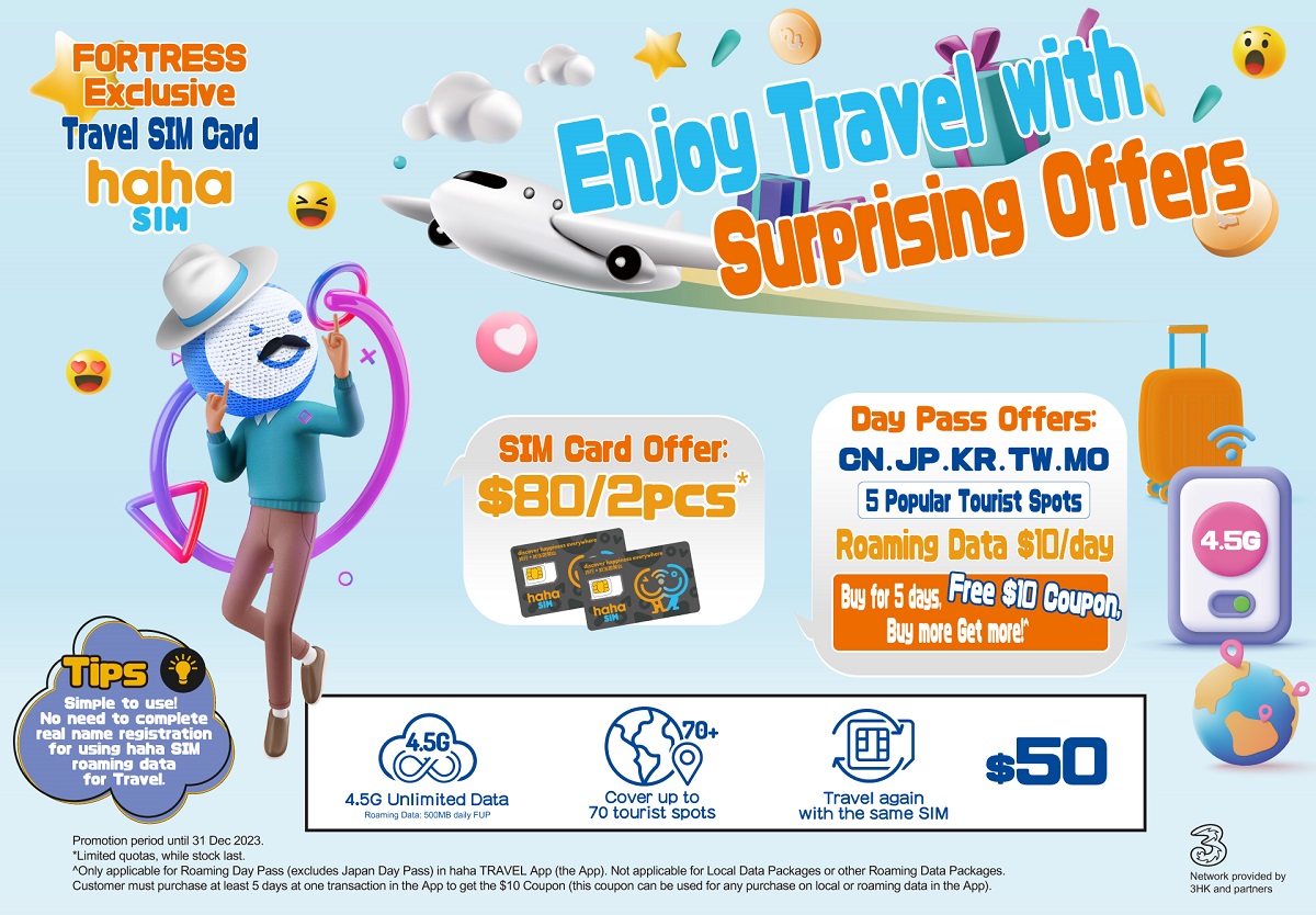 haha TRAVEL Roaming Data haha SIM Card (Reusable with $50 balance) | FORTRESS