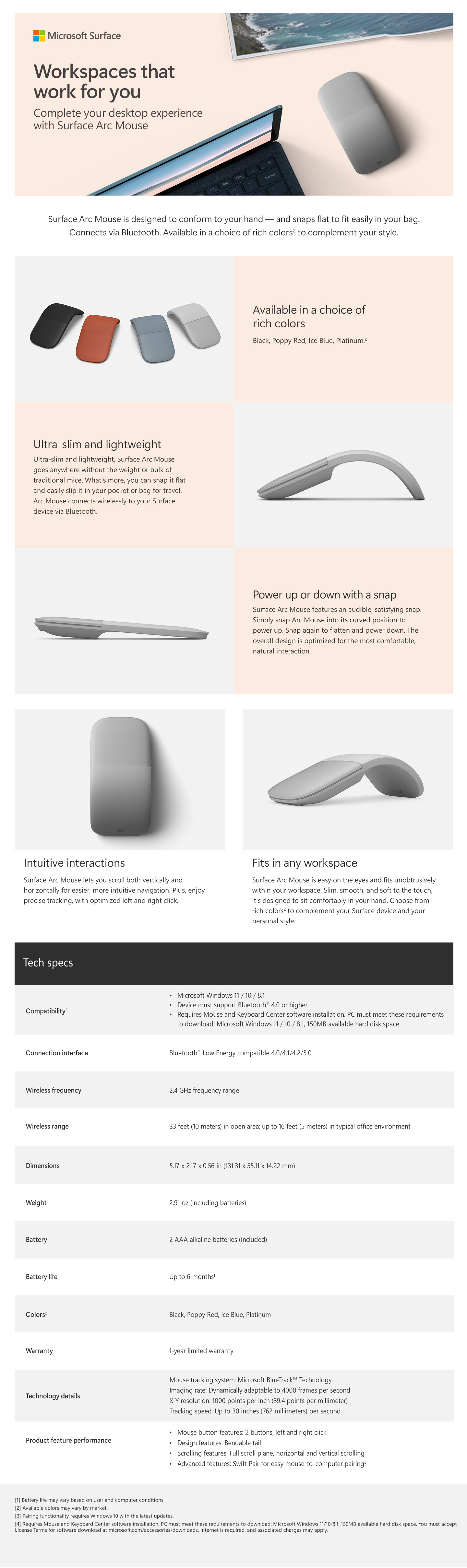 MICROSOFT Surface Arc Mouse | Fortress